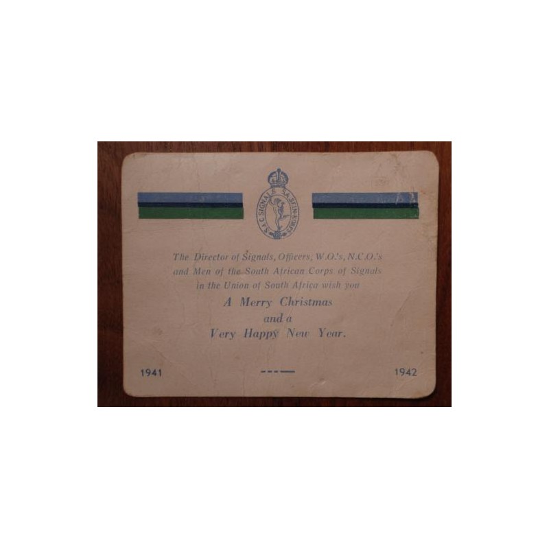 WW2 S.A.C Signals Xmas Card - Gradia Military Insignia